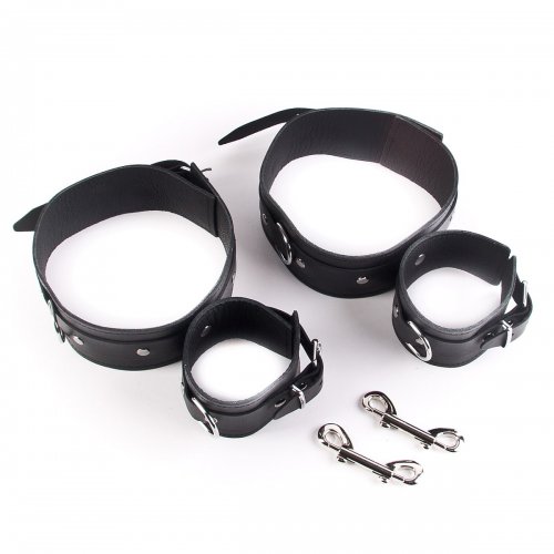 Frogtie-Fesseln »Pure« aus schwarzem Echtleder